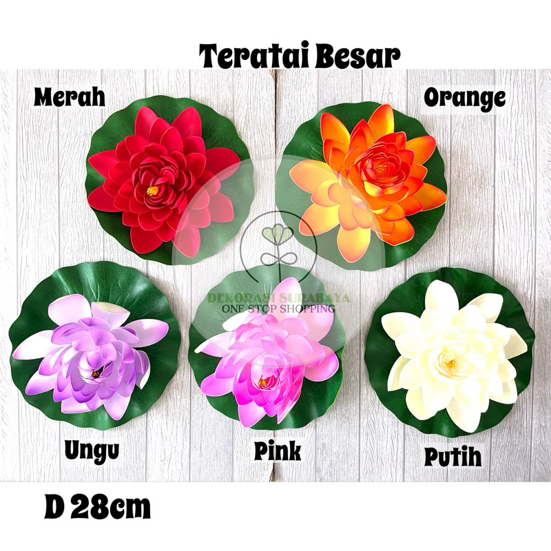 Jual Bunga Teratai Air D 28cm / Teratai Air / Bunga Artificial | Shopee ...