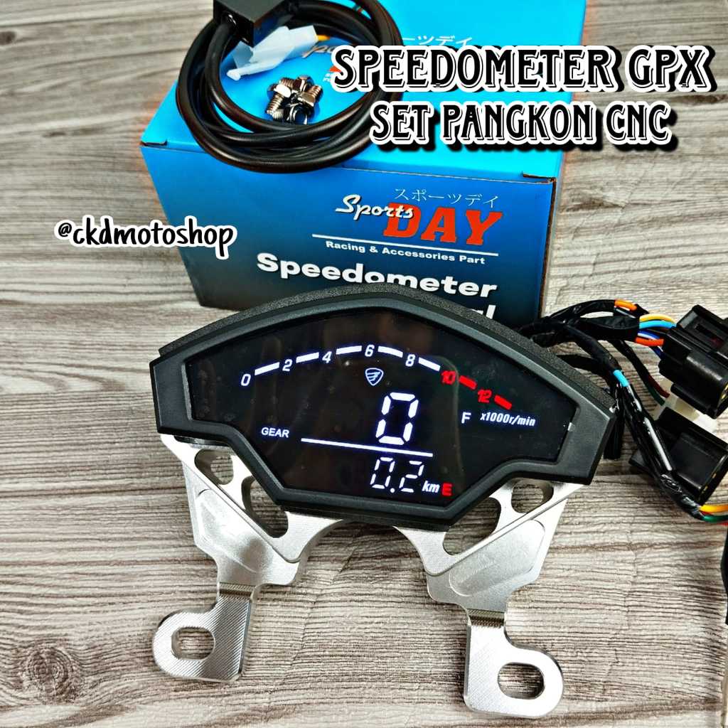Jual SPEEDOMETER GPX DIGITAL UNIVERSAL IMPORT SPIDO GPX FULL DIGITAL SET KABEL SENSOR SPEDO ...