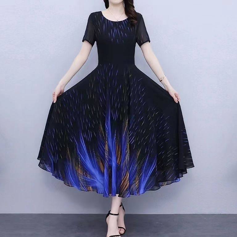 Jual 1 terbaik FAN 223 Gaun panjang bunga sifon ukuran besar versi ...