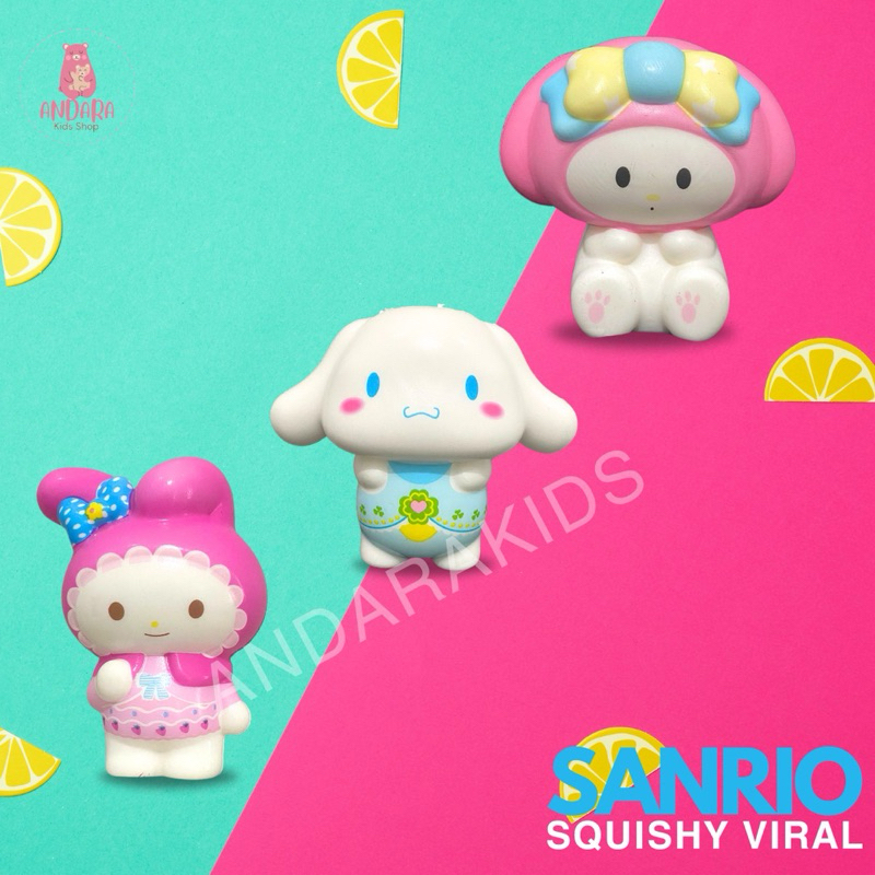 Jual Squishy Sanrio Karakter Melody Cinnamoroll Kuromi Viral Squishy ...