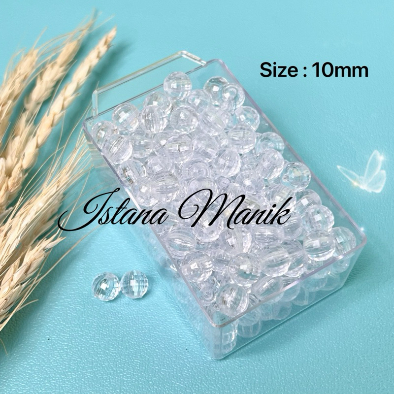 Jual Manik Mote Crystal Ceko Manik Kristal bola dunia bahan kerajinan ...