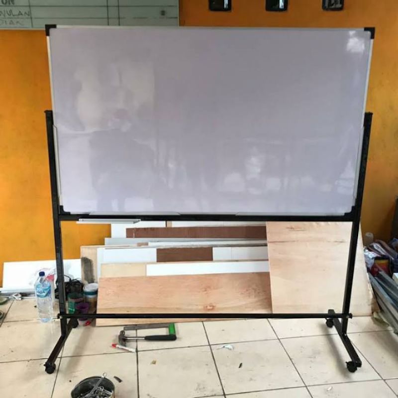 Jual Papan Tulis Whiteboard Gantung / Whiteboard Standing 100 x 200 cm ...