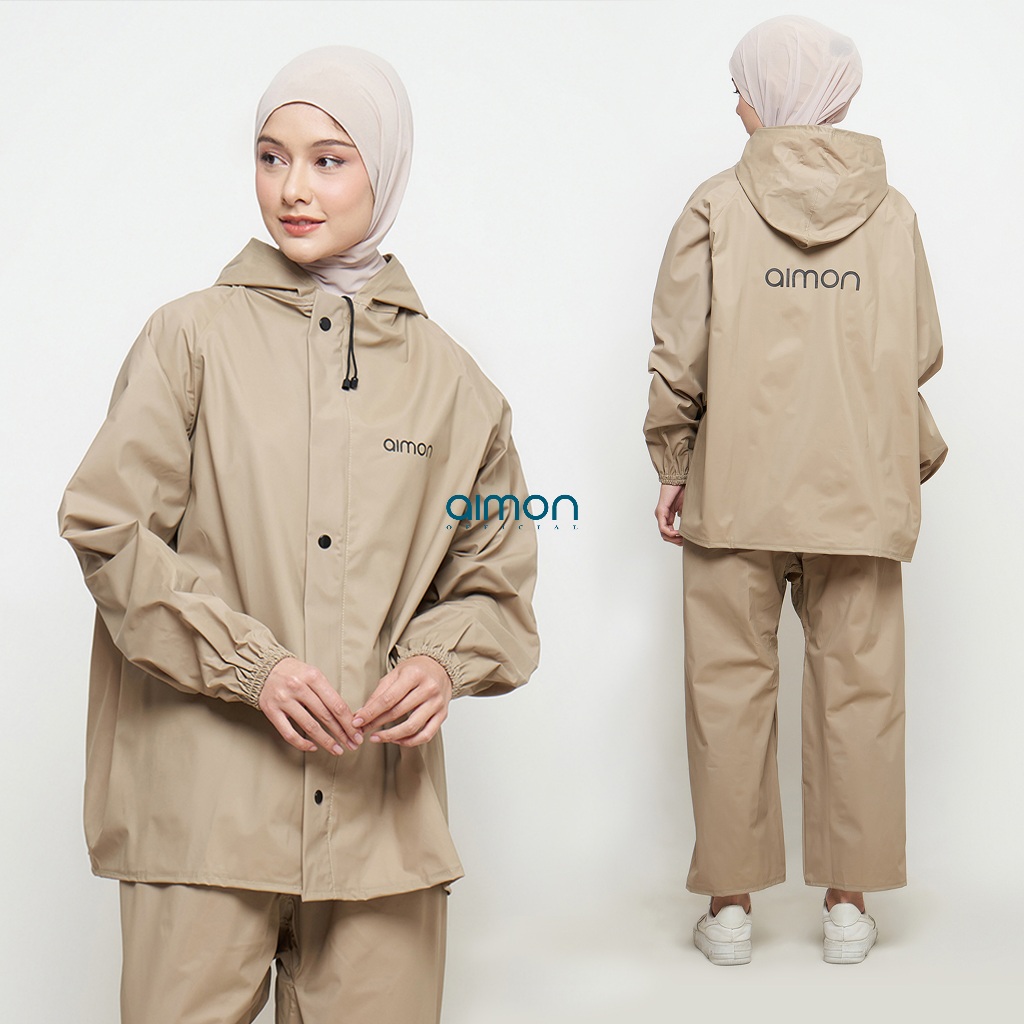 Jual Jas Hujan Pria Wanita Setelan Jaket Celana Tebal Aimon | Shopee Indonesia