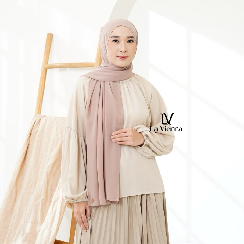 Jual La Vierra - Pashmina Polos Ceruty BabyDoll Premium Shireen Shawl | Shopee Indonesia