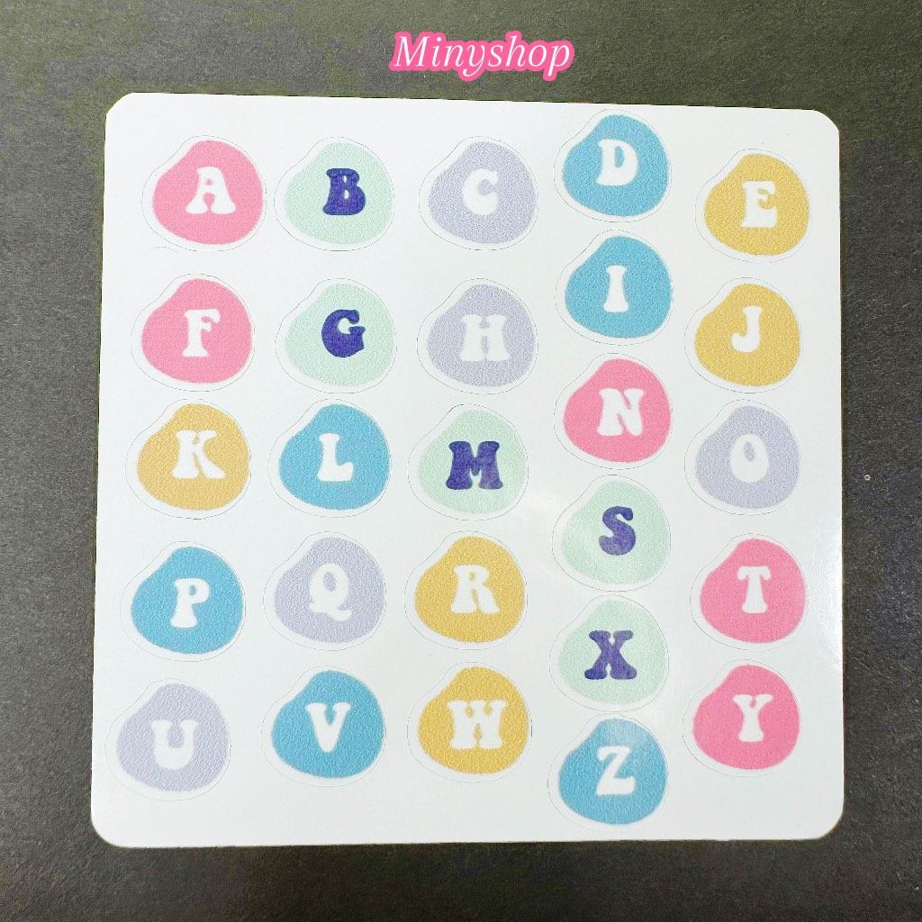Jual sticker Abjad Alphabet Sticker Huruf Aestetic Kreatif Untuk Binder ...