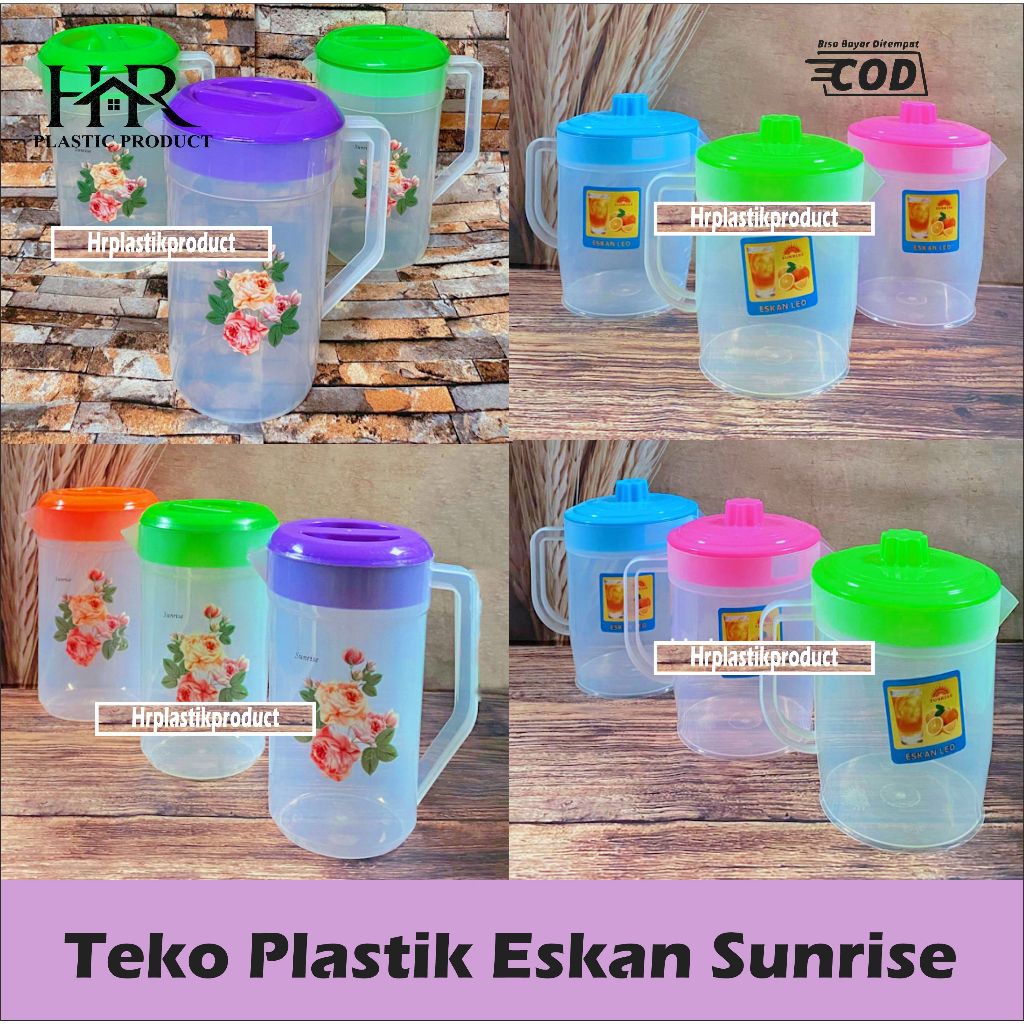 Jual Teko eskan 1500 ML, 2100 ML, 4100 ML, SUNRISE LEO Teko plastik murah Mini, Tanggung, Jumbo ...