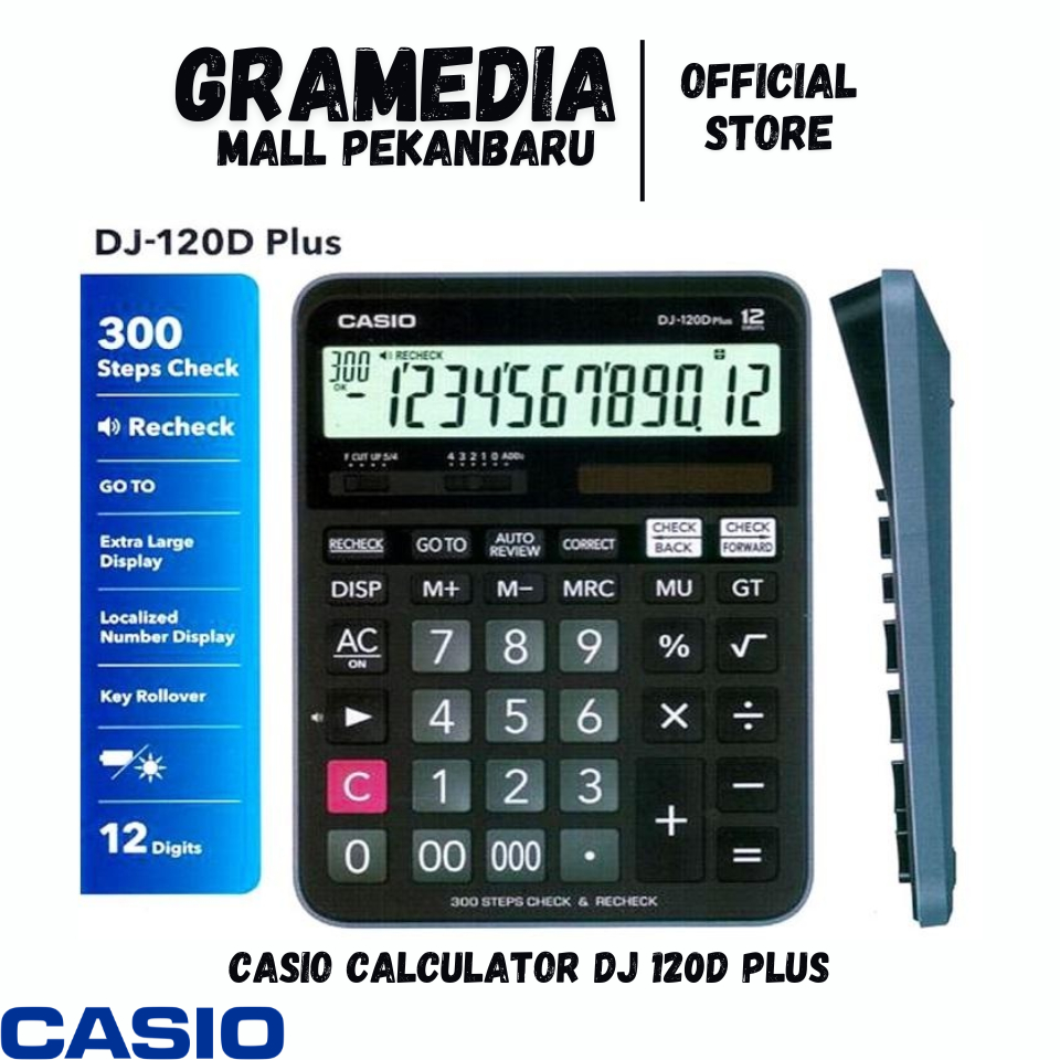 Jual CASIO CALCULATOR DJ 120D PLUS - Kalkulator Kantor Dagang 12 Digits ... Jual CASIO CALCULATOR DJ 120D PLUS - Kalkulator Kantor Dagang 12 Digits ...