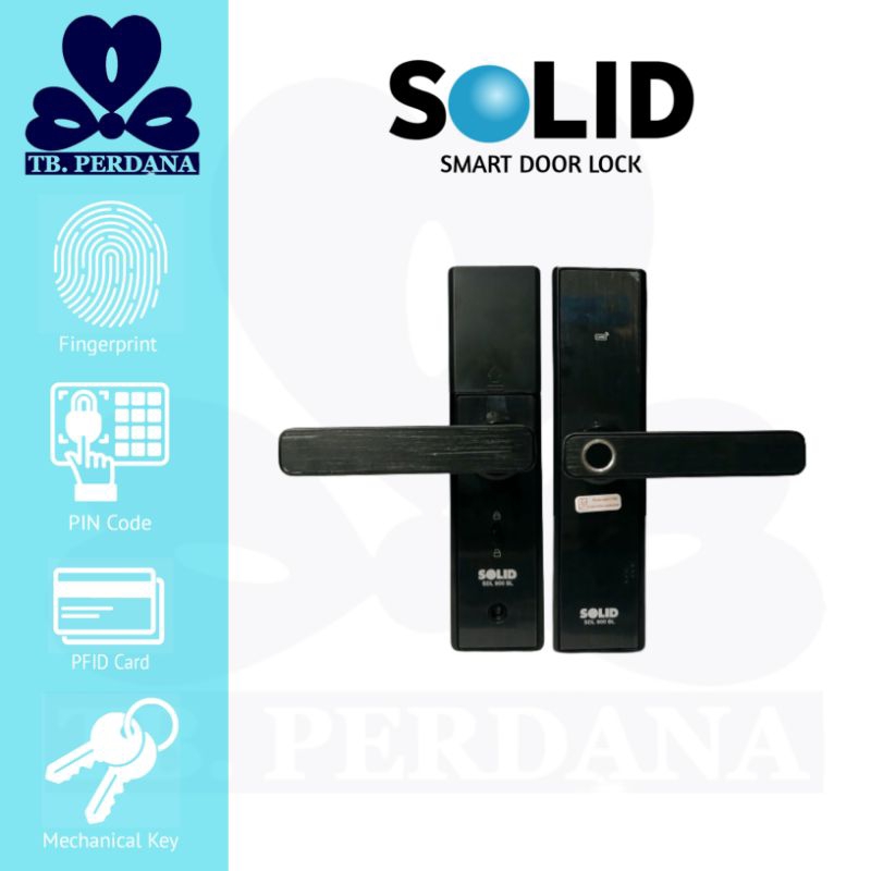 Jual SOLID Smart Dood Lock SDL 900 BL Kunci Pintu Digital Handle Pintu Smart | TB PERDANA ...