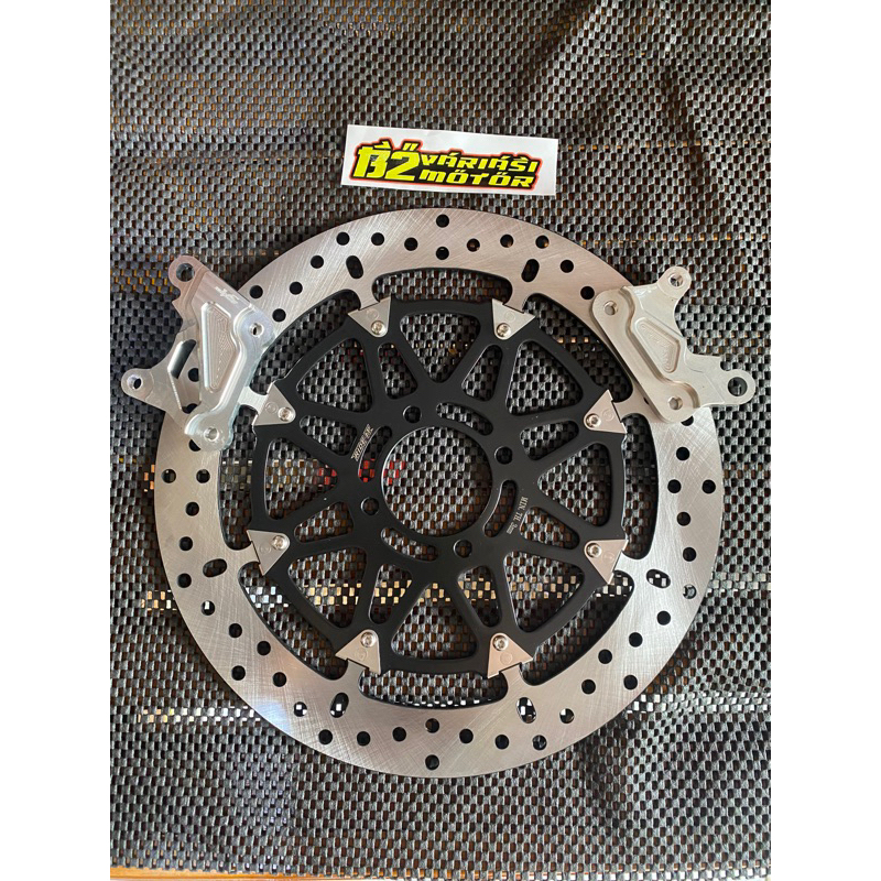 Jual PIRINGAN NINJA SS R RR LUBANG 4 SET BRAKET 300mm piringan tdrive ...