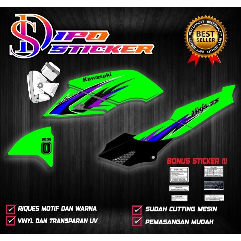 Jual sticker striping ninja ss custom sayap potongan transparan UV 02 ...