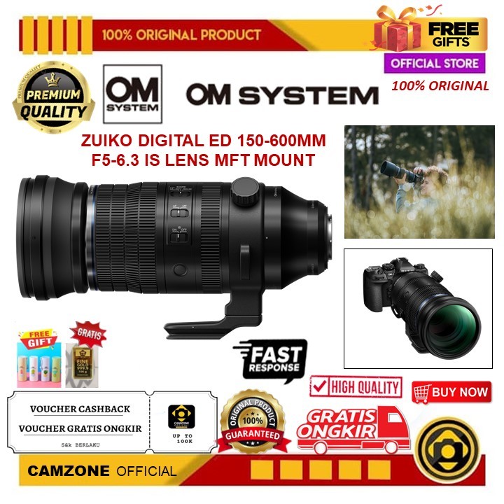Jual OM SYSTEM M. Zuiko Digital ED 150-600mm f5-6.3 IS Lens MFT Mount | Shopee Indonesia