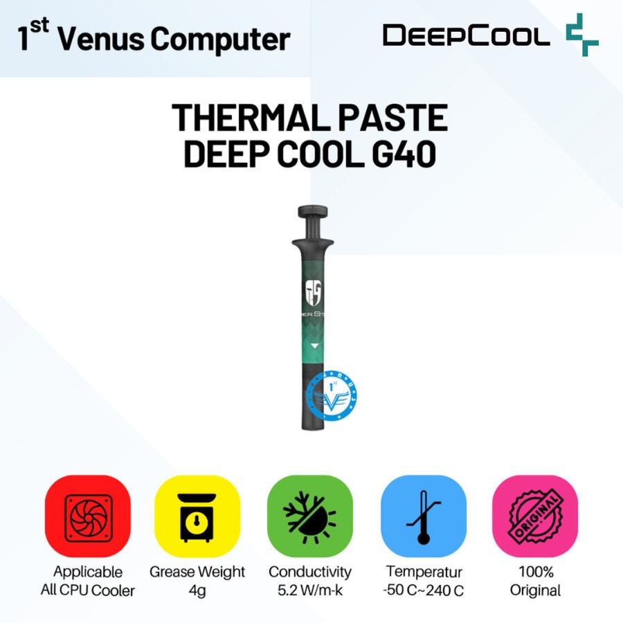 Jual THERMAL PASTA DEEP COOL G40 GAMERSTORM OVERCLOCKING PASTE / COM07 ...
