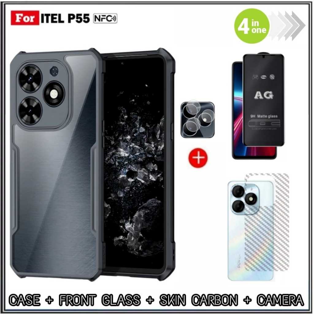 Jual Paket 4IN1 Case Itel S25 A50 4G P55 4G NFC P55 5G Itel A60/A60S Itel P40 4G Hard HD ...