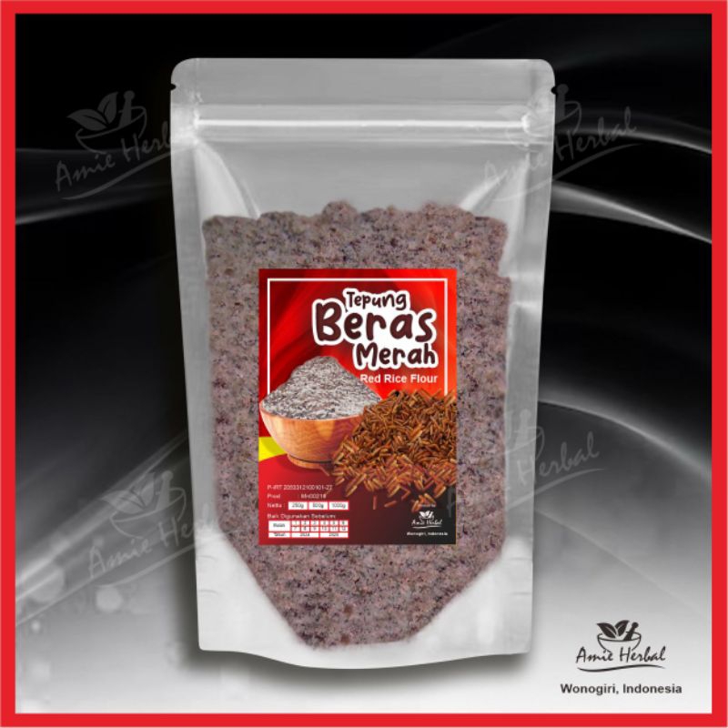 Jual tepung beras merah/beras merah/red rice flour. 250g, 500 gr, 1000g ...