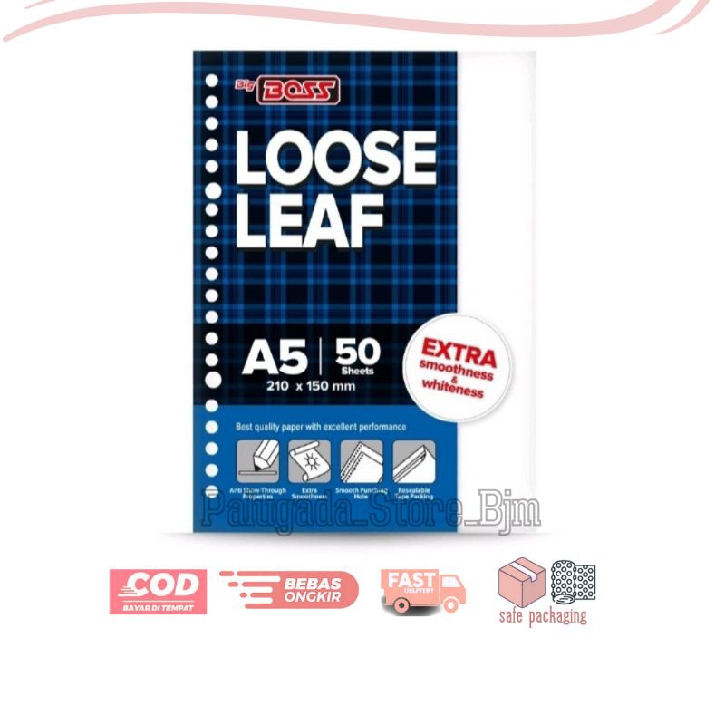 Jual Kertas Binder Polos A5 Loose Leaf Isi 50 Lembar | Shopee Indonesia