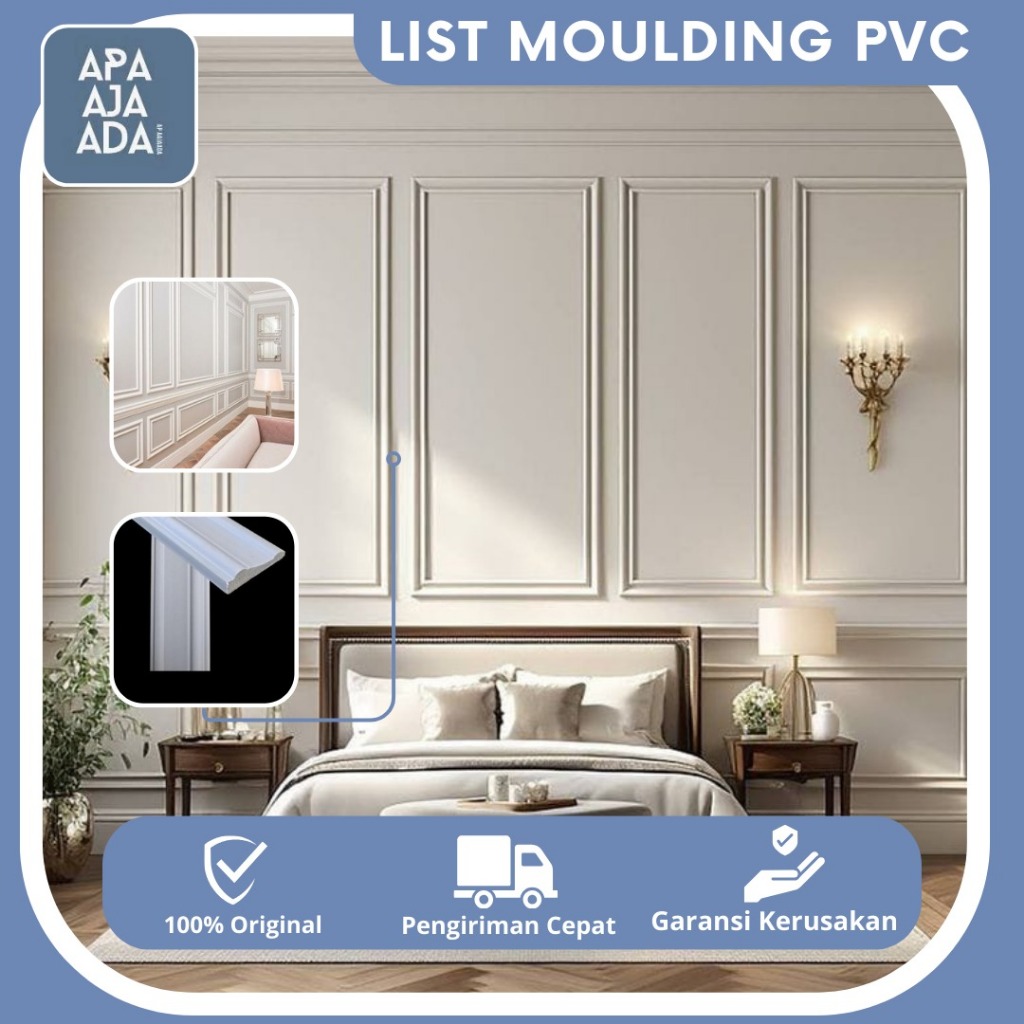 Jual List Molding Wainscoting Anti rayap lebar 4cm, 6cm dan 8cm/ List ...