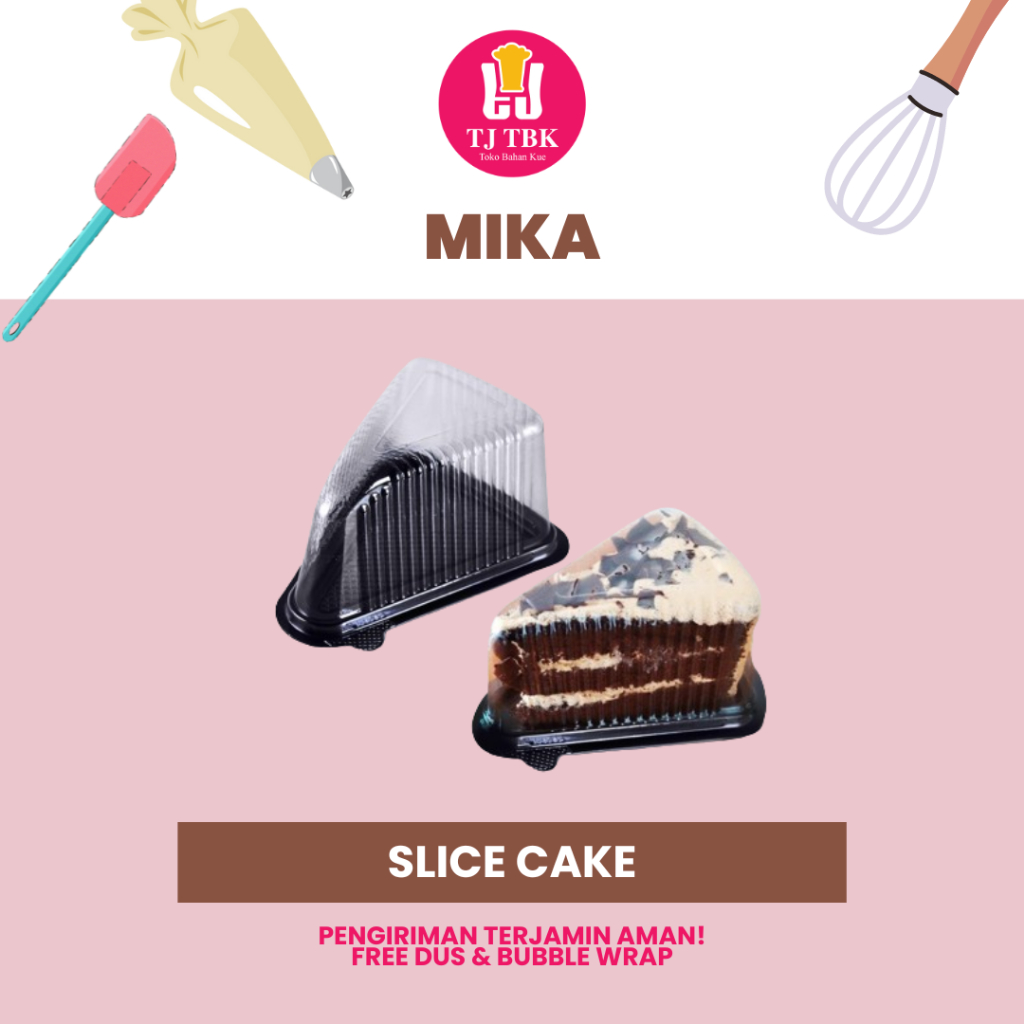 Jual Mika Slice Cake Segitiga (isi 5pcs dan 50pcs) warna Hitam atau ...