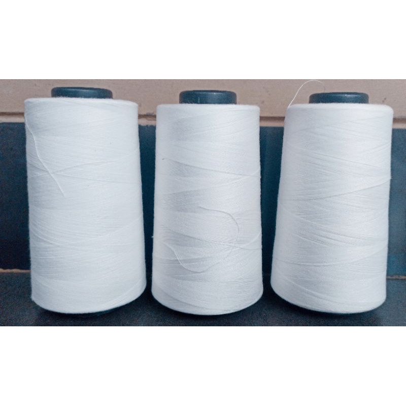 Jual Benang jahit 40/2 putih natural & hitam 5,000yard | Shopee Indonesia