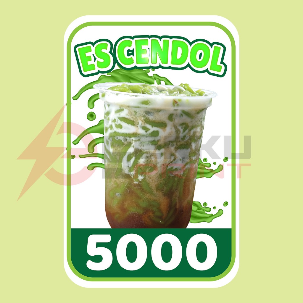 Jual Stiker Es Aquarium Stiker Termos ES Anti Air ukuran 14.5 x 22.5 cm ...