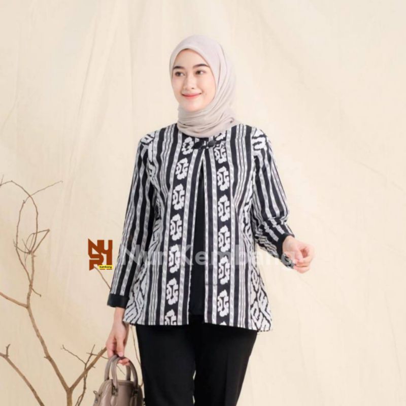 Jual Baju Batik Wanita Modern Terbaru Model Bolero Blouse Batik Kerja ...