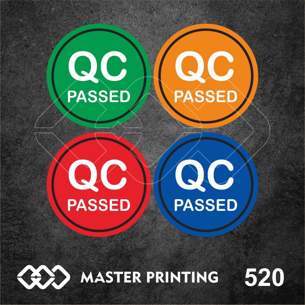 Jual 520 - Stiker Simbol QC Passed, Sticker Vinyl, Cutting, Premium ...