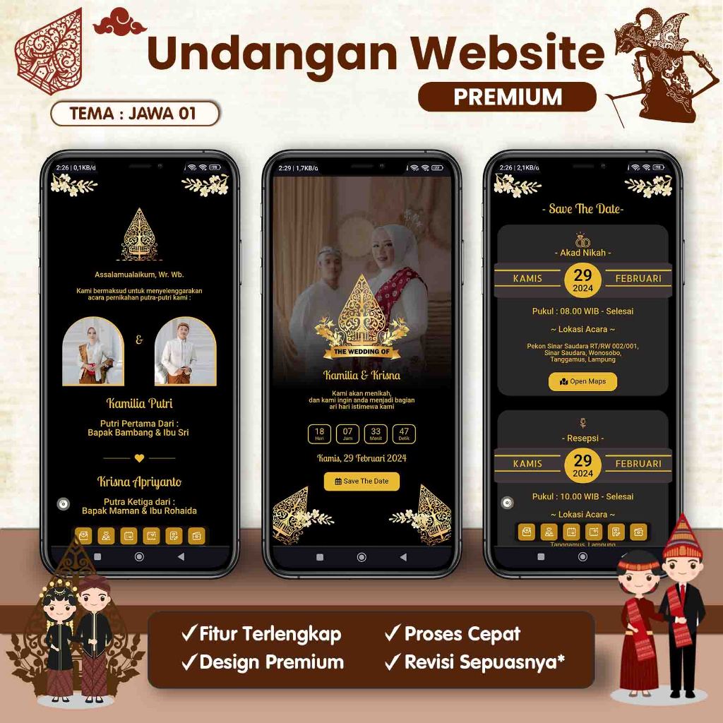 Jual Undangan Website Adat Jawa Batak Aceh Minang Kekinian Murah ...