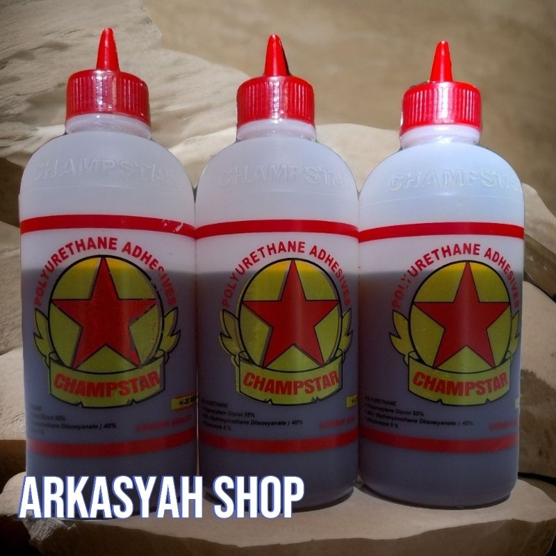 Jual LEM BINTANG PU MERAH 1/2KG 3 BOTOL (LEM CROT LEM MADU LEM BUSA LEM ...