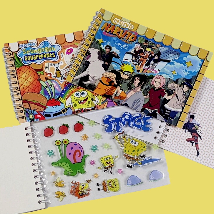 Jual Stiker Buku isi 10 Lembar Karakter Lucu Sticker Note Book / Stiker ...