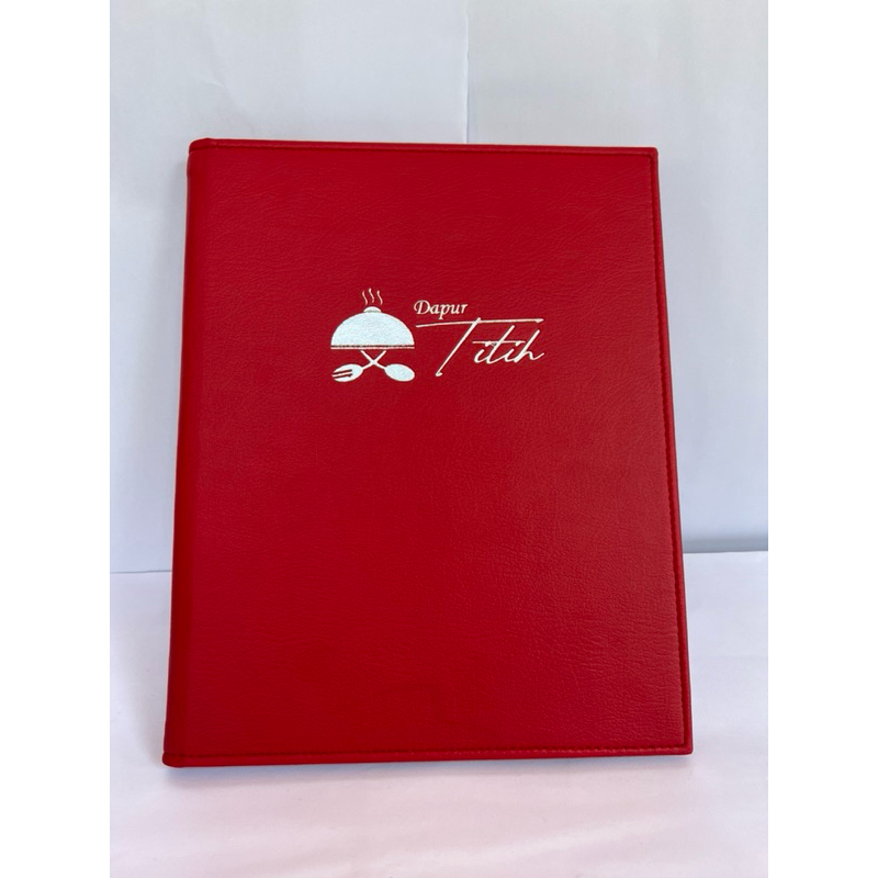 Jual COVER BUKU MENU Hotel,Resto,Cafe,Kedai dll (logo custom) UK A4 ...