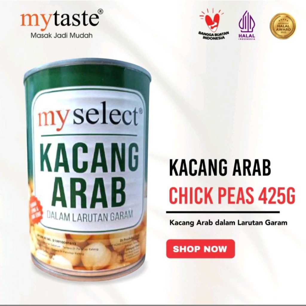 Jual Kacang Arab Kaleng Chick Peas Can My Select Dalam Larutan Garam ...
