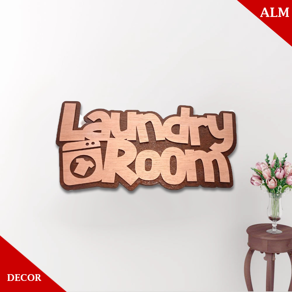 Jual PENANDA RUANGAN MOTIF LAUNDRY ROOM / TIMBUL 3D 2 LAYER / DEKORASI ...