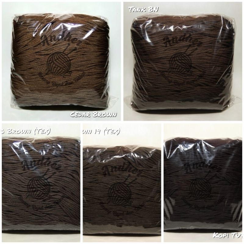 Jual Tali kur warna talikur 3mm COKLAT KOPI bahan Polyester 250 gram ...
