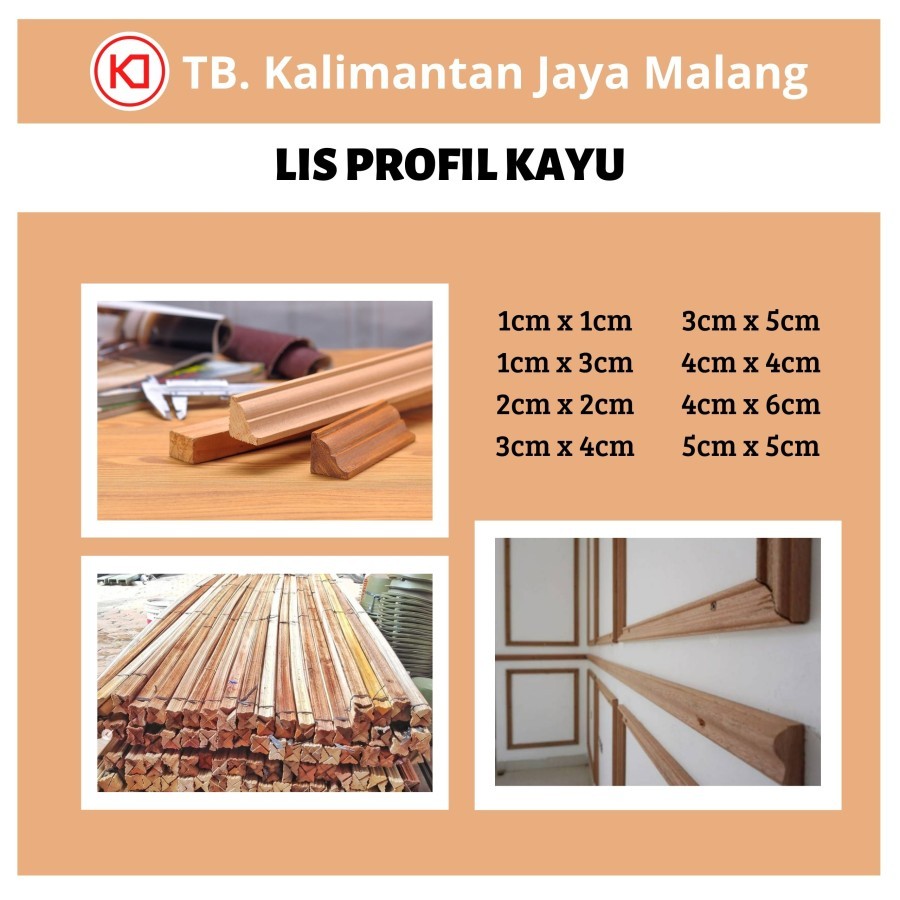 Jual LIS KAYU PROFIL/LIS KAYU DINDING/PIGORA | Shopee Indonesia