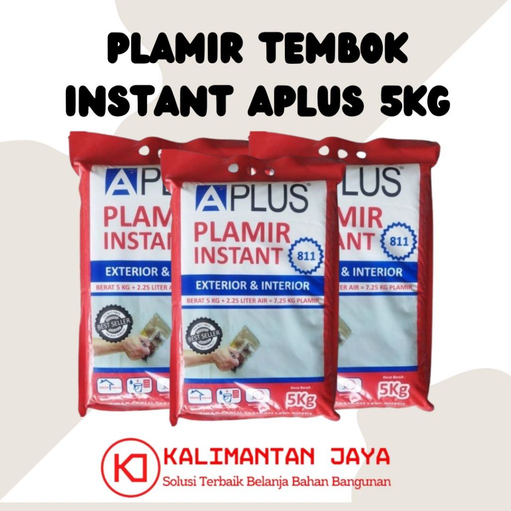Jual PLAMIR TEMBOK INSTANT APLUS 811 5KG | Shopee Indonesia