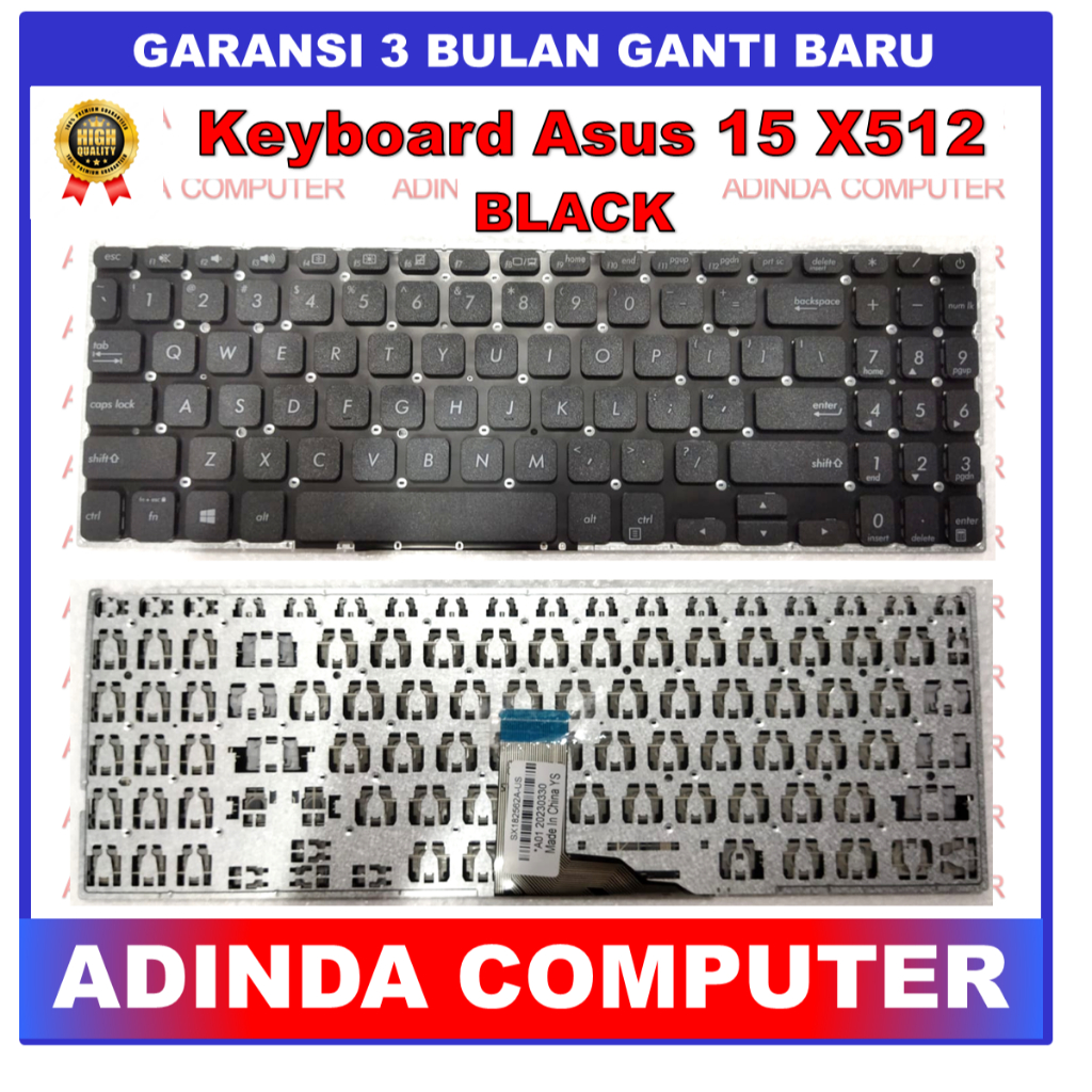 Jual Keyboard Asus Vivobook 15 X512 X512D AEXKRU00020 Black | Shopee ...
