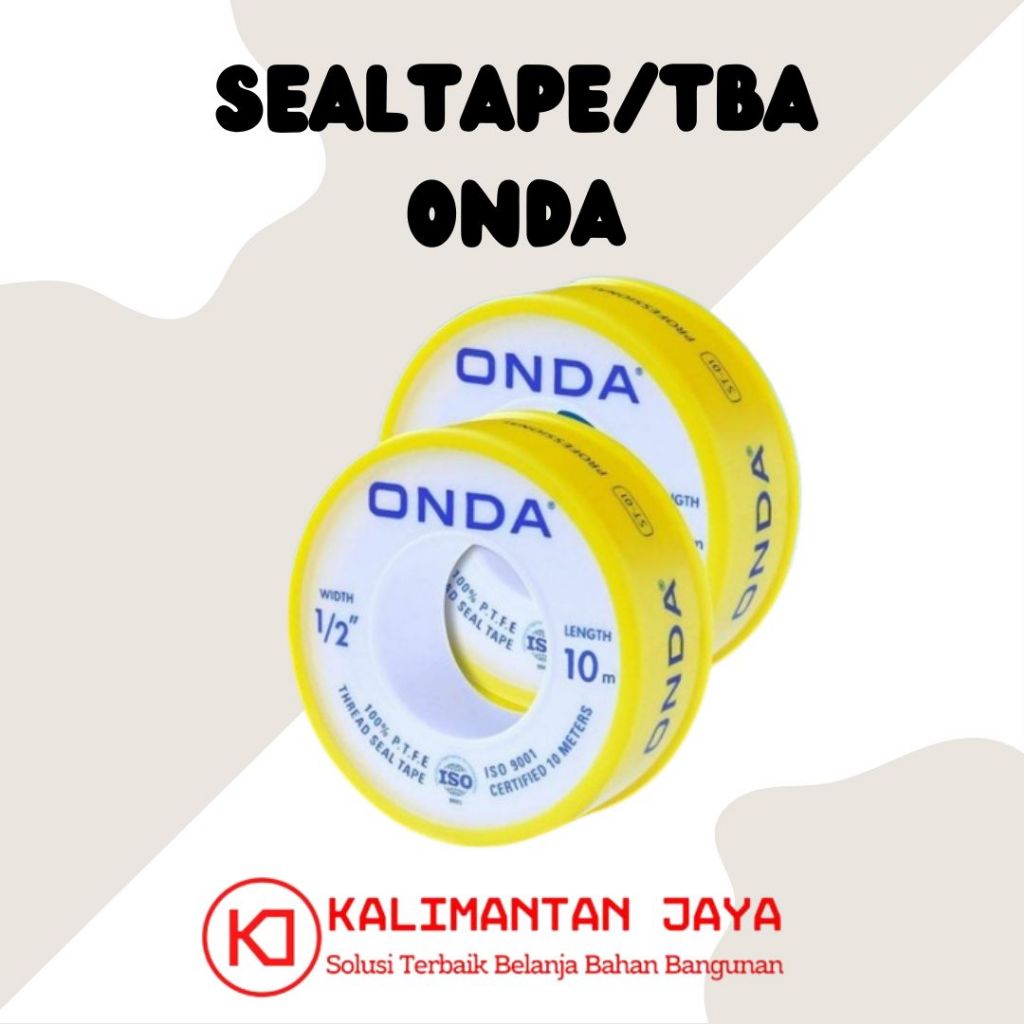 Jual Sealtape ONDA / TBA / PTFE Thread Seal Tape / Isolasi Pipa Kran 1/ ...
