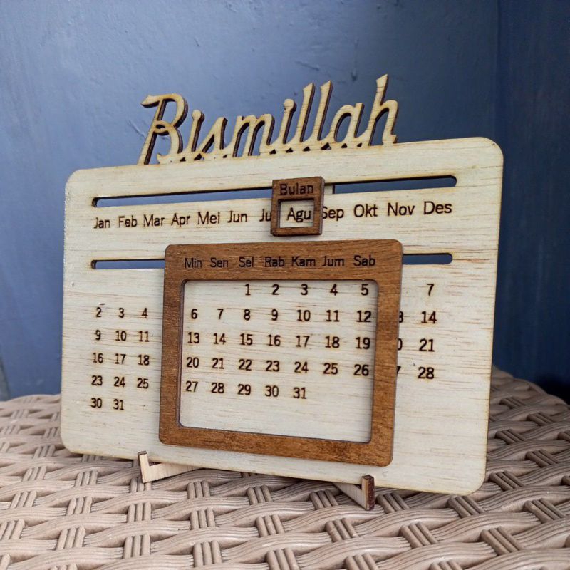 Jual Kalender Abadi Kalender Sepanjang Masa Kalender Kayu Aestetik Bisa ...