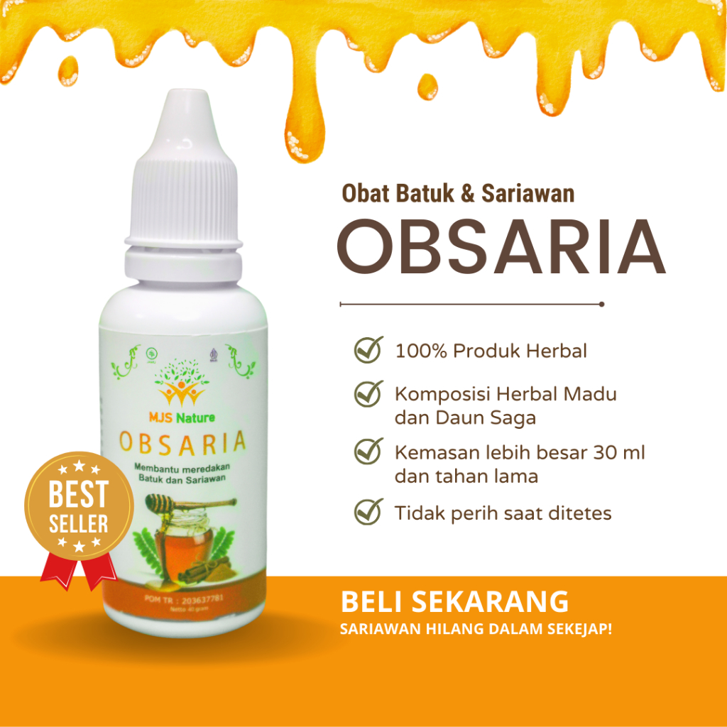 Jual OBSARIA - Obat Herbal Batuk dan Sariawan Lidah dan Bibir ukuran 30 ...