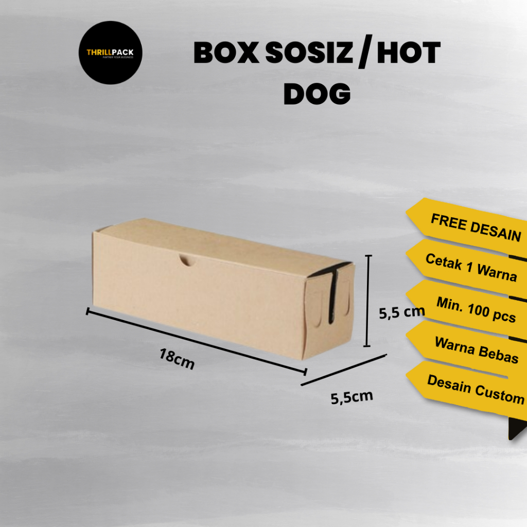 Jual Sablon Custom Box Sosis / Corn Dog Custom Desain Laminasi / Sablon ...