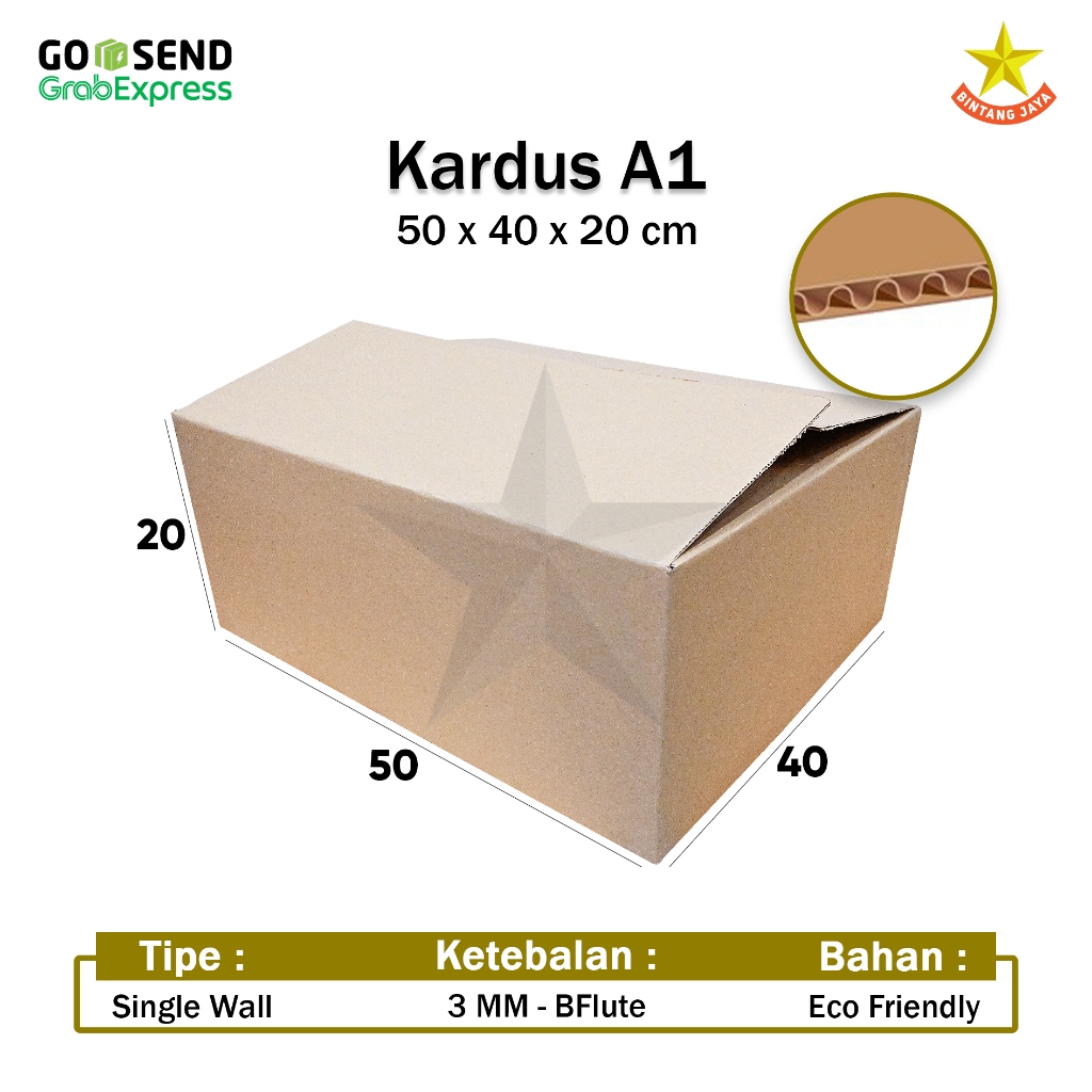 Jual KARDUS JUMBO 50X40X20CM BOX BESAR PINDAHAN PACKING MURAH HEMAT ...
