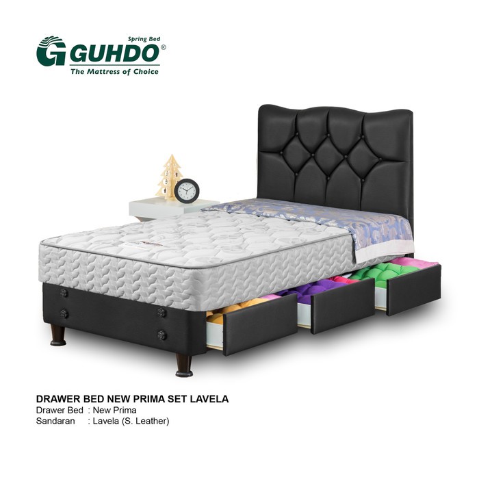 Jual Kasur / Springbed Guhdo New Prima (H) 25 Base Drawer (Komplit Set) | Shopee Indonesia