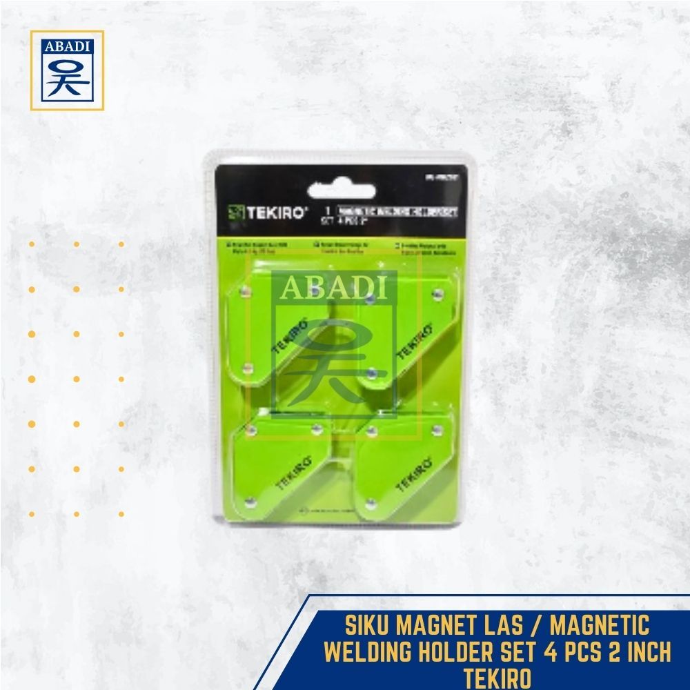 Jual SIKU MAGNET LAS / MAGNETIC WELDING HOLDER SET 4 PCS 2 INCH TEKIRO ...