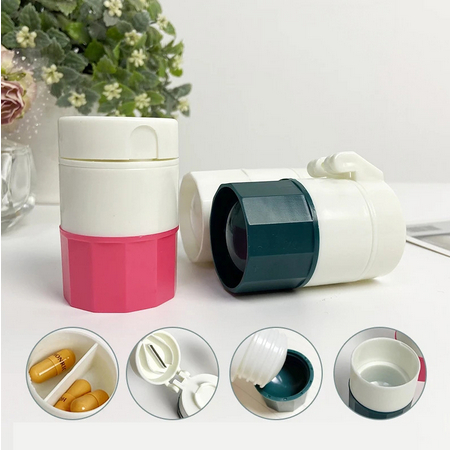 Jual Alat Penghancur Obat 4In1 Praktis Tempat Penyimpan Pil Pembelah ...