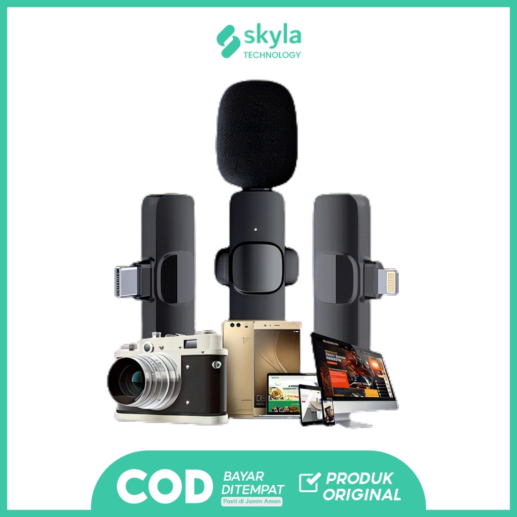 Jual Microphone Mic Clip On Wireless USB PC Laptop Zoom Webinar Podcast ...