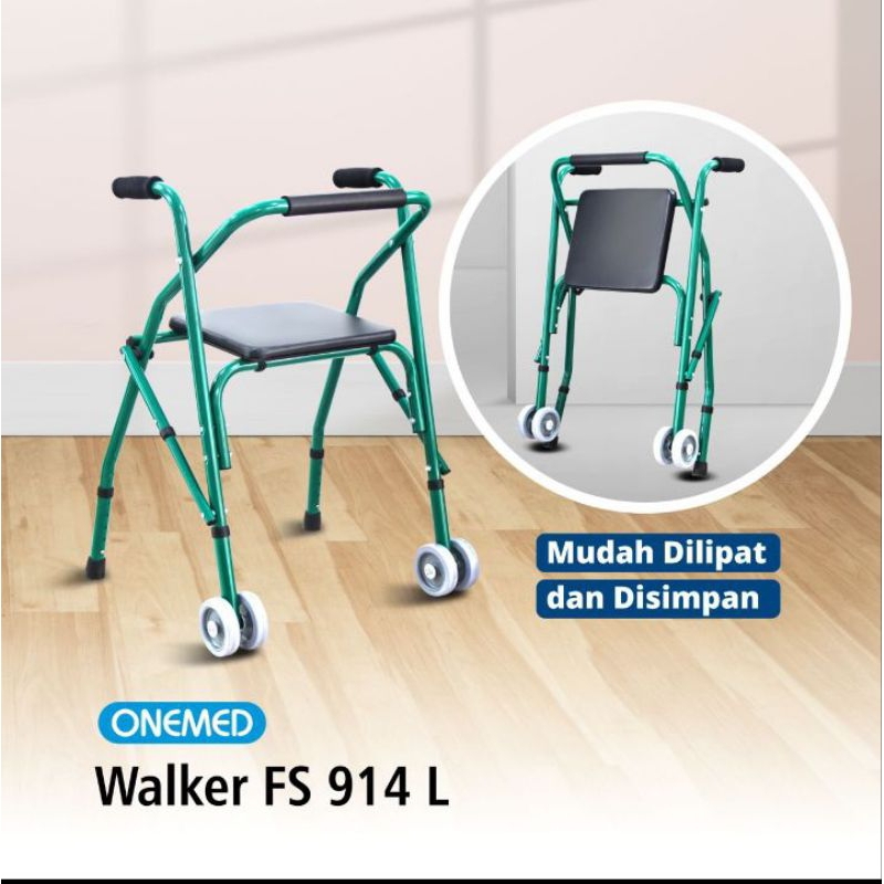 Jual ONEMED - Walker Rollator FS914L / Walker Rollator Roda FS 914L | Shopee Indonesia