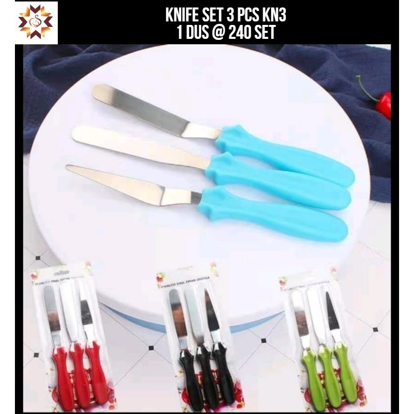 Jual Spatula Buttercream Set 3pcs/ Icing Spatula Poles Set 3in1 ...
