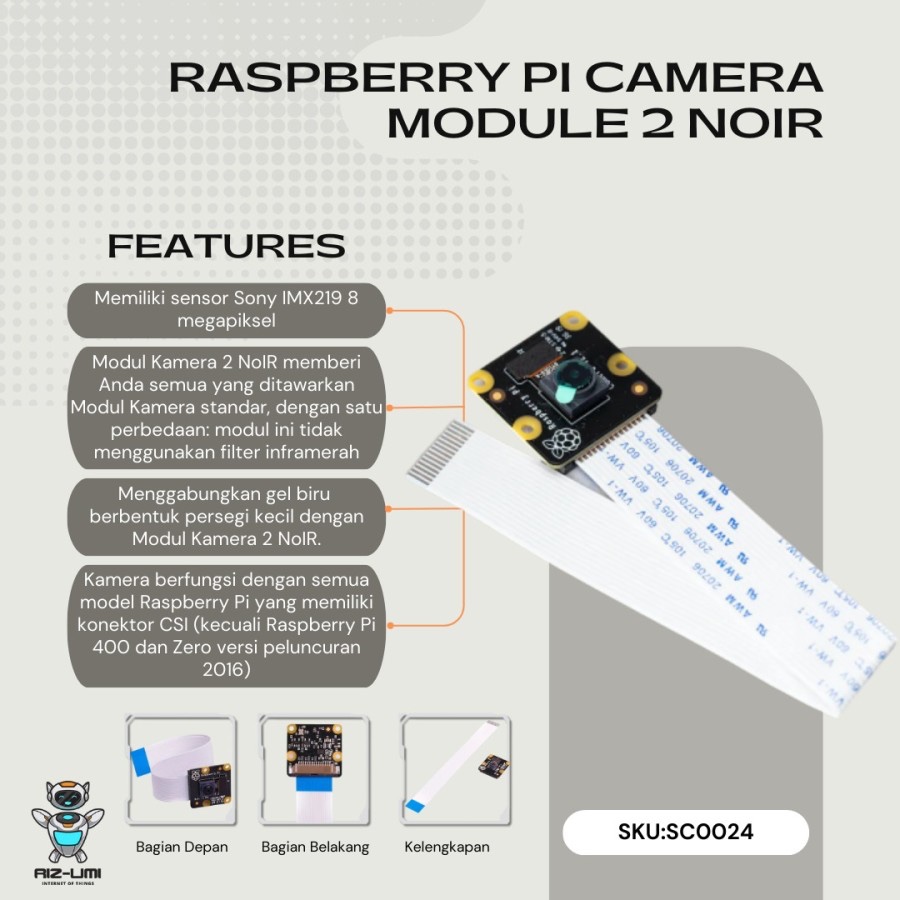 Jual Camera Modules Raspberry Pi Camera V2 NOIR | Shopee Indonesia
