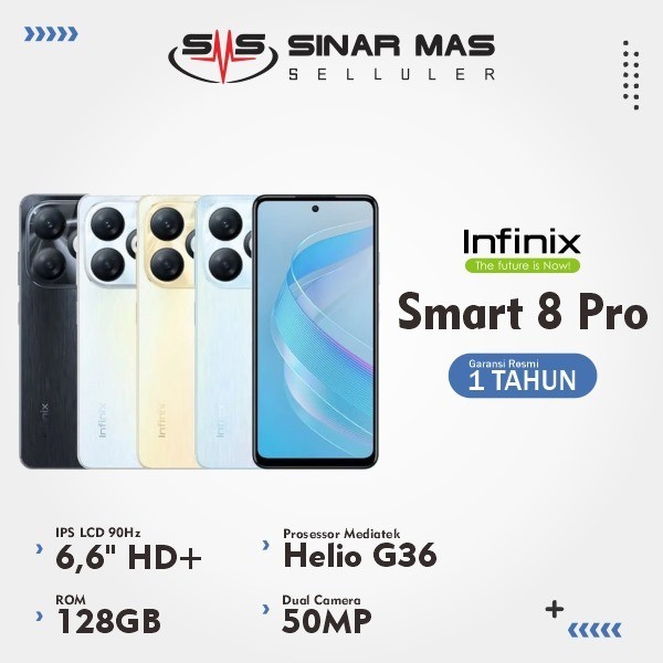Jual Infinix Smart 8 Pro Smartphone [8GB/128GB] New Garansi Resmi | Shopee Indonesia