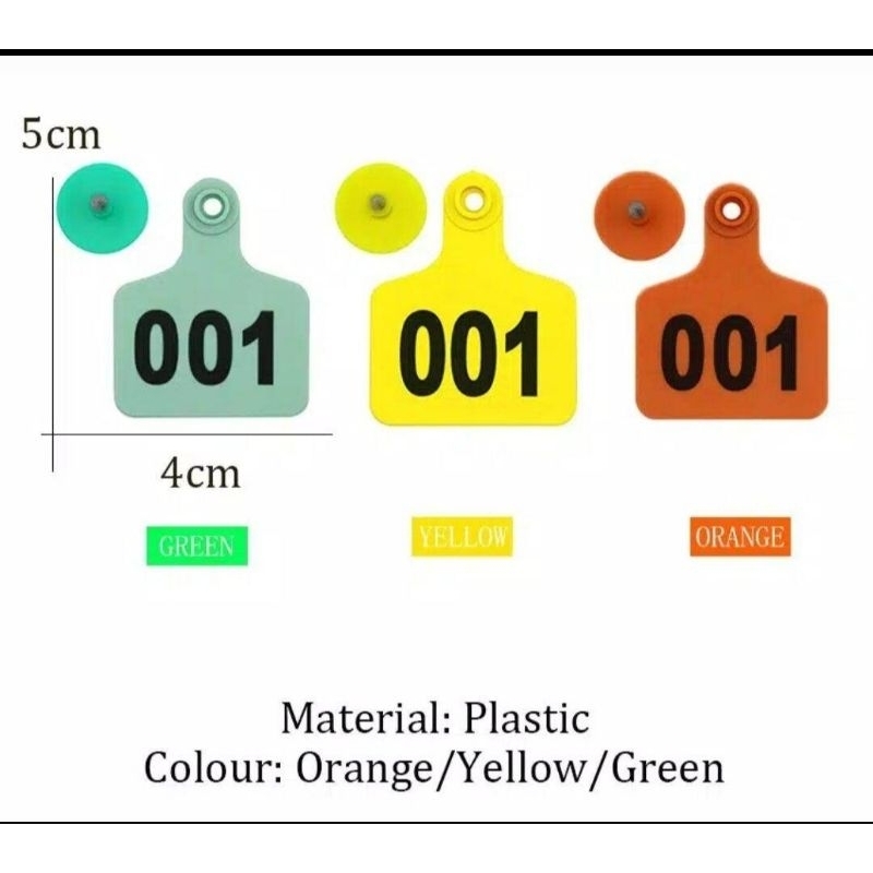 Jual Eartag Erteg Nomor Telinga 10 Pcs Uk Medium Sapi Pedet Kambing ...