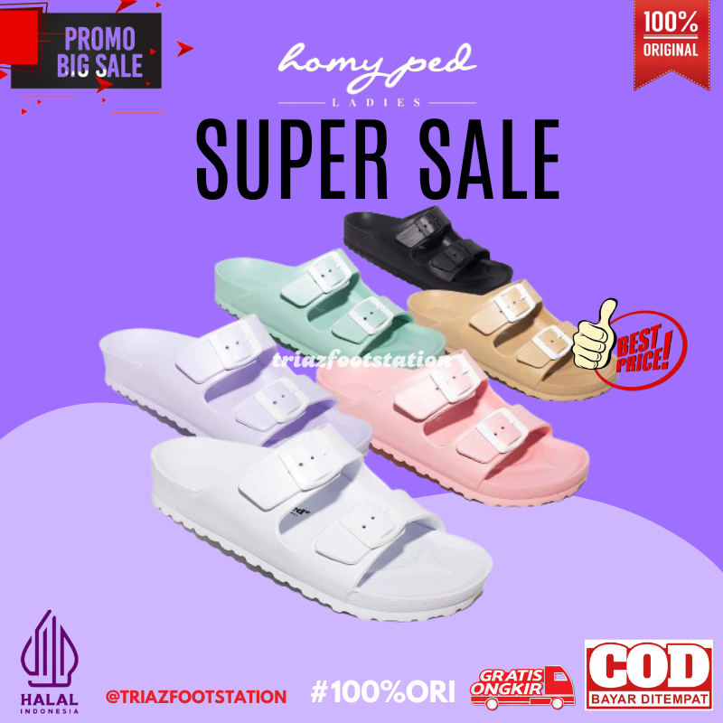 Jual Homyped HS-2201 Sandal Wanita Selop Casual Trendy Kekinian | 100% ...
